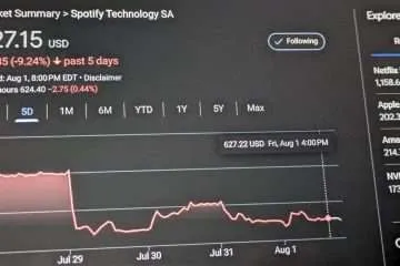 Spotify stock down